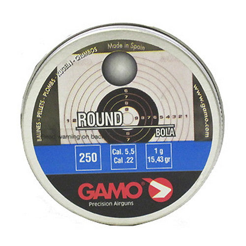 Gamo ROUNDBALL PELLETS (BB'S) .22 CAL. TINS OF 250 – Mil-Bar
