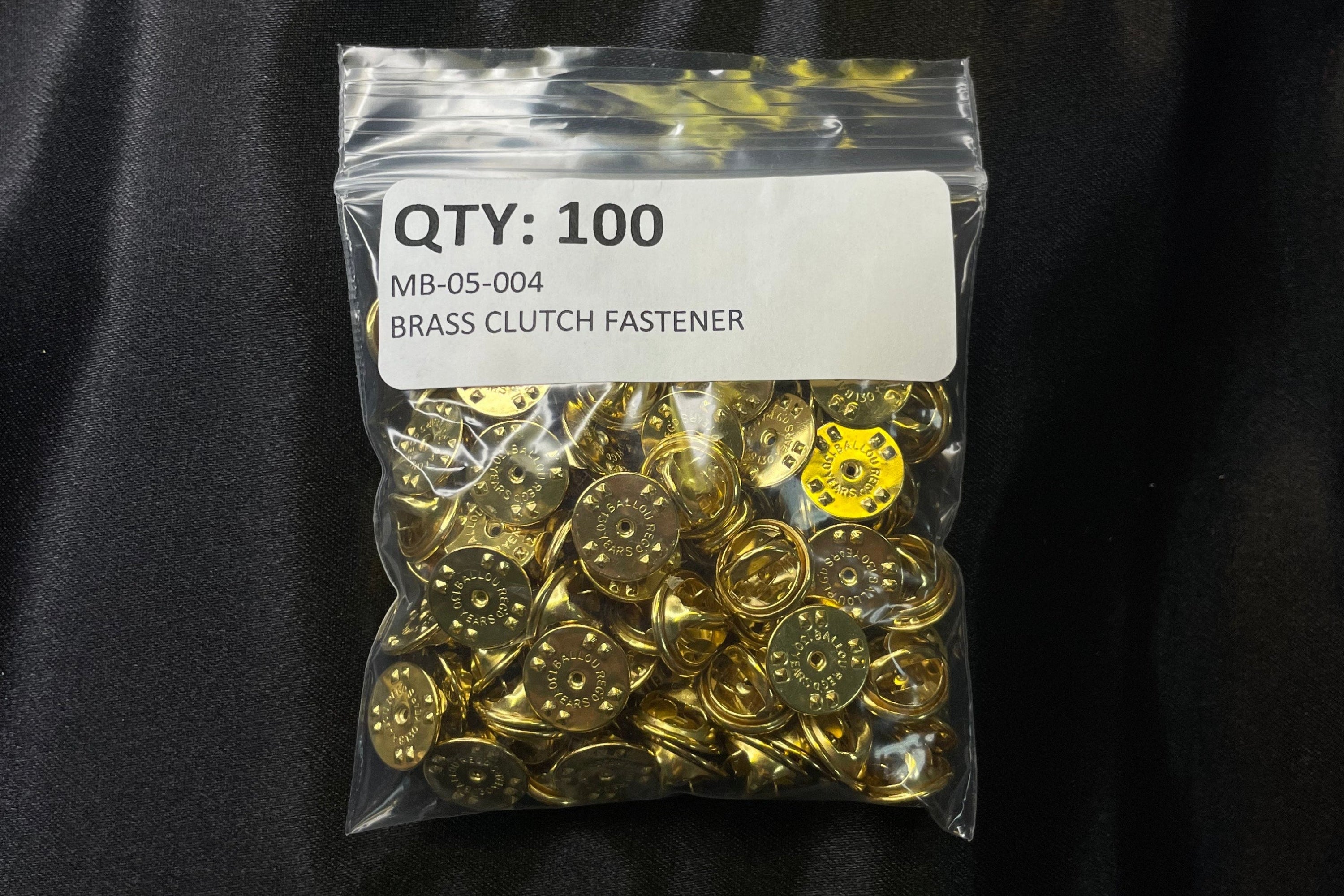 BRASS MILITARY CLUTCH-FASTENER(SOLD IN BAGS OF 100 EACH) – Mil-Bar