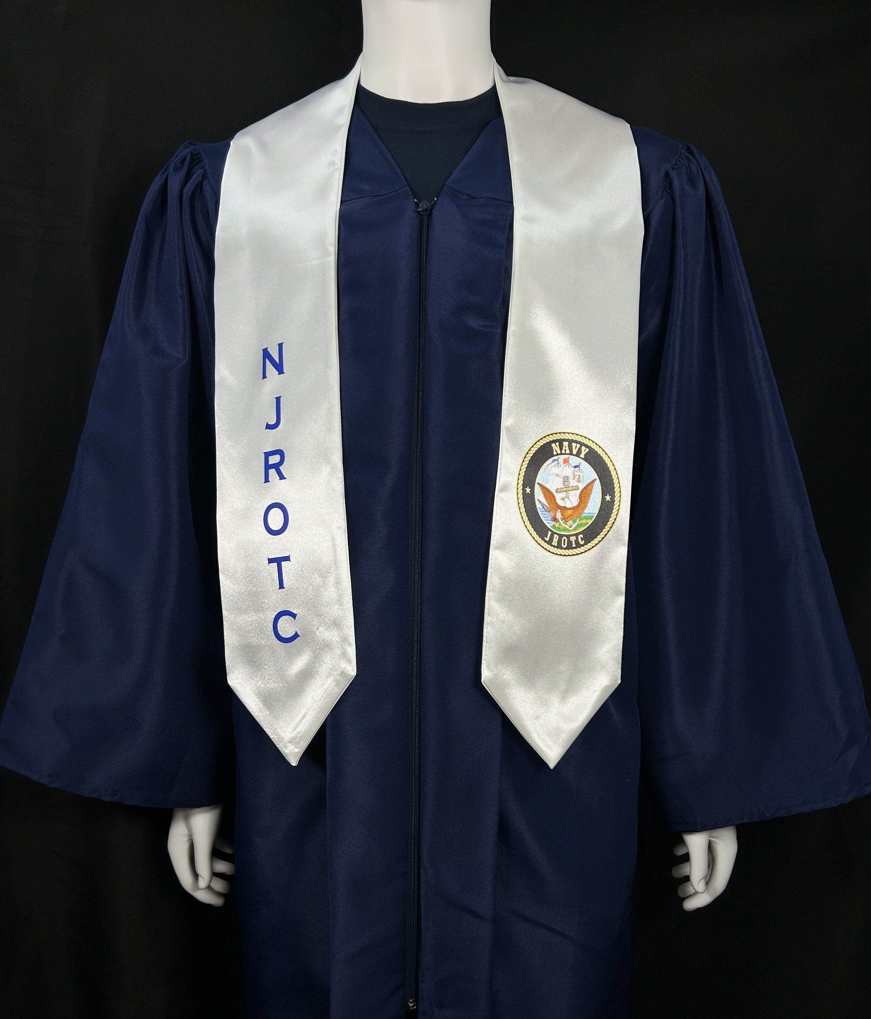 NJROTC White Graduation Stole – Mil-Bar